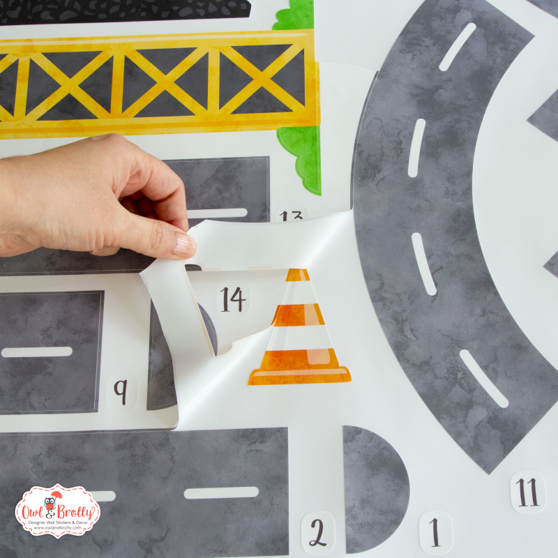 Construction Building Site Fabric Wall Stickers Decals Large Scene ...