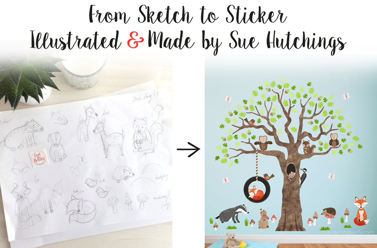 Rodent and small furry animal wall stickers – Owl & Brolly