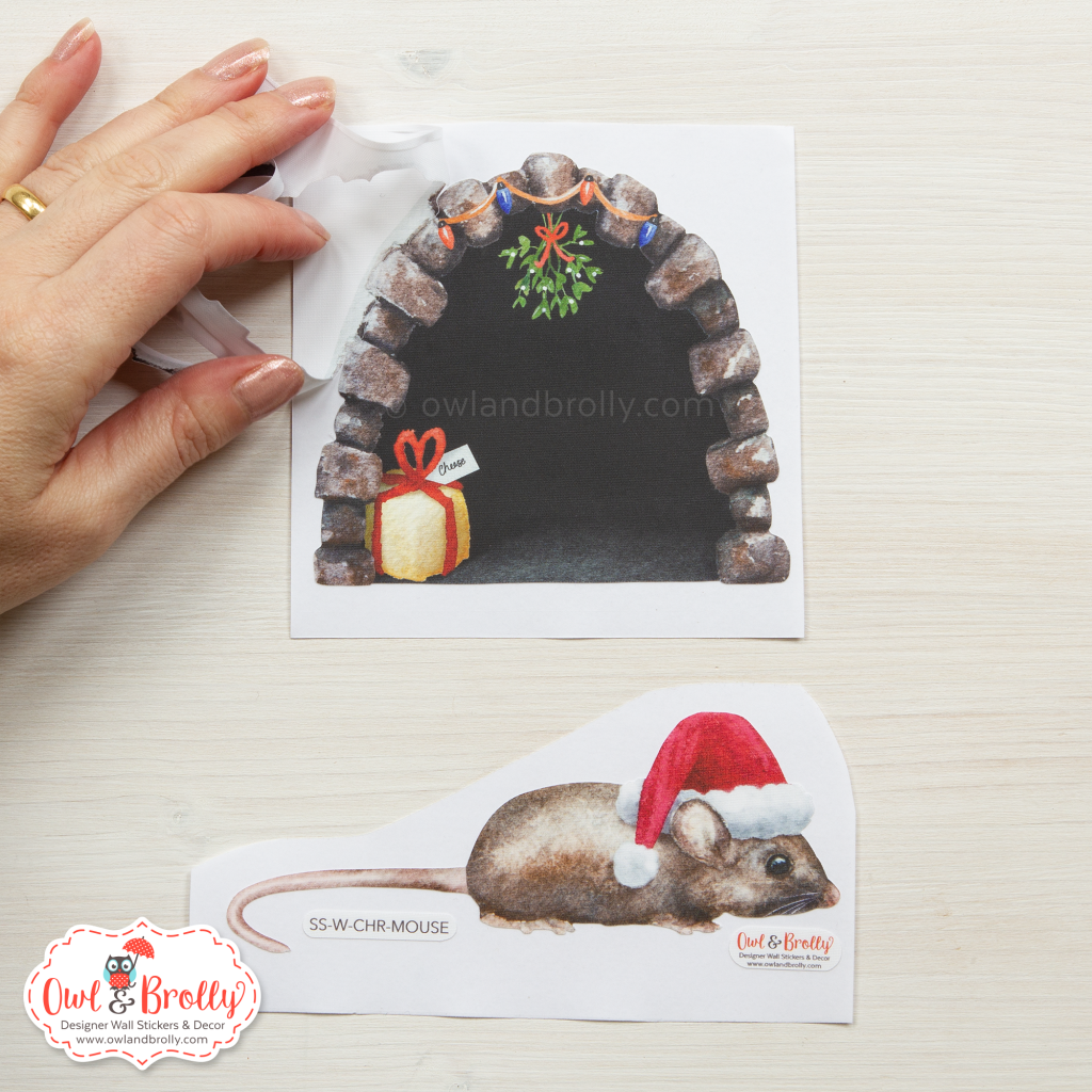 Watercolour Mouse Christmas Edition Wall Sticker (Smaller Spaces ...