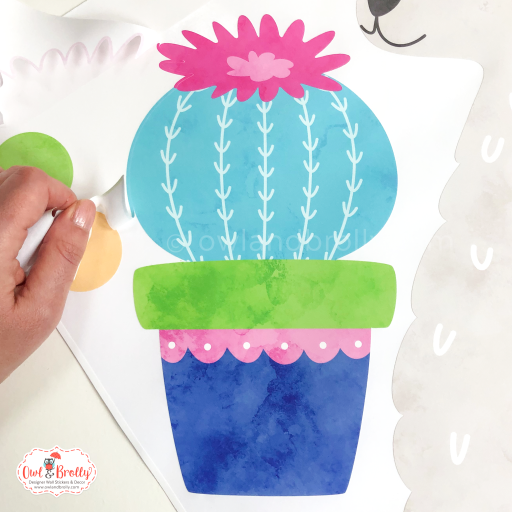 Llama and Cacti Wall Sticker Set – Owl & Brolly