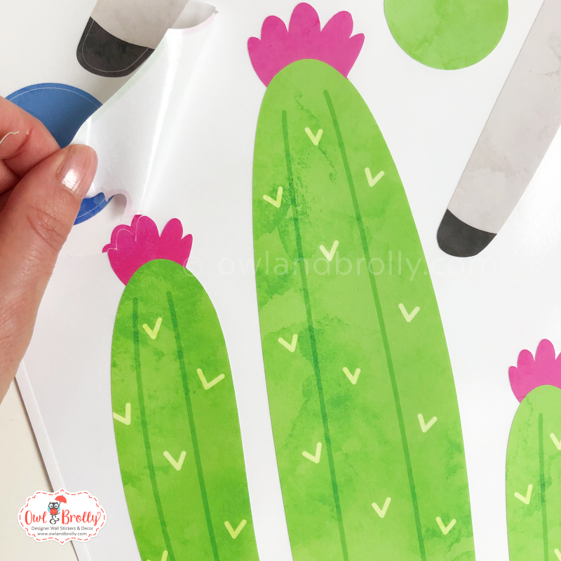 Llama and Cacti Wall Sticker Set – Owl & Brolly