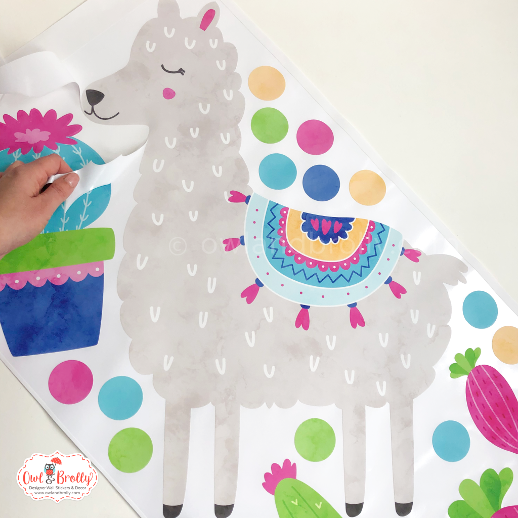 Llama and Cacti Wall Sticker Set – Owl & Brolly